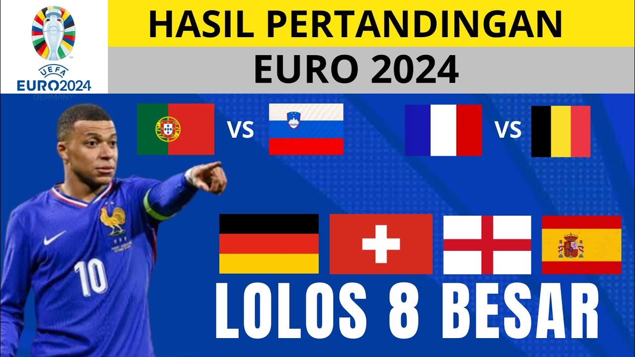 HASIL EURO 2024 TADI MALAM | JADWAL PEREMPAT FINAL - YouTube