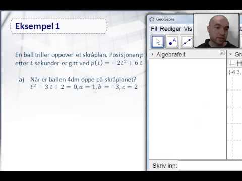 Kap 4.5 Praktisk bruk av andregradsformelen Eks1 b - YouTube