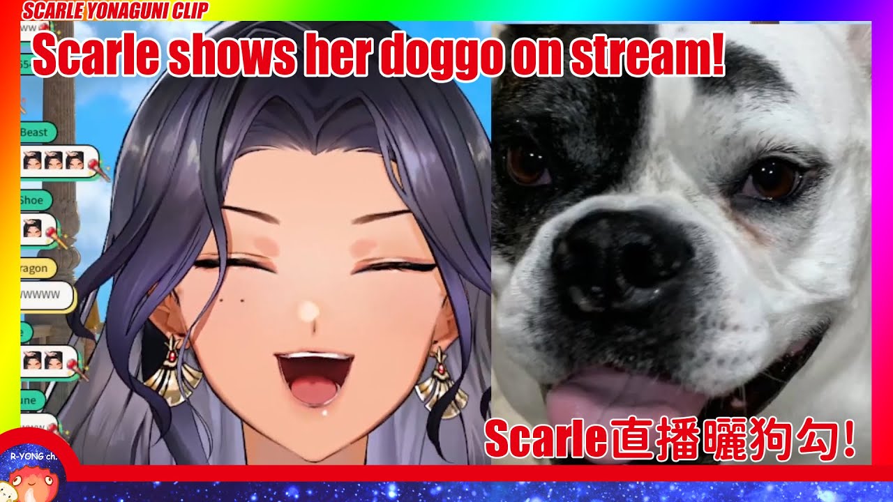 【Scarle Yonaguni clip 剪輯】Scarle直播曬狗勾! Scarle shows her doggo on stream ...