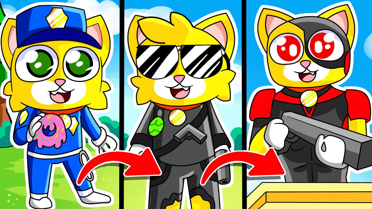 ME TRANSFORMO en el POLICÍA Mas FUERTE de MINECRAFT 💪👮 | MICHI MIAU 24 ...