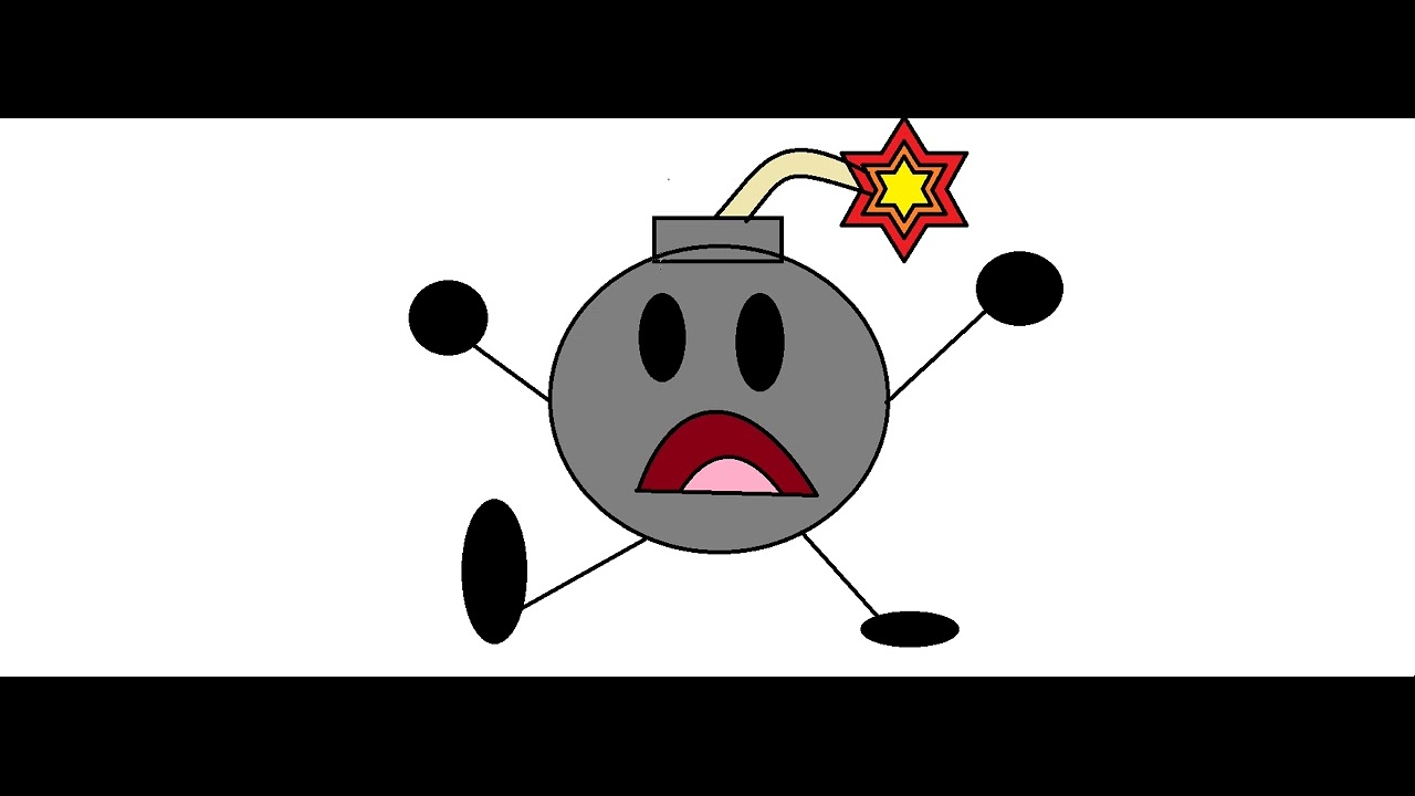 How To Draw Bomby From BFDI On MS Paint - YouTube