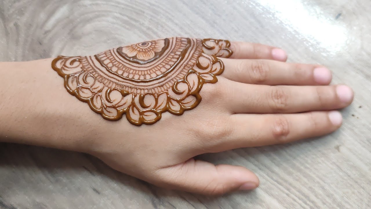 Simple Beautiful Mehndi Design With Negative Filling work||Easy Mehndi ...