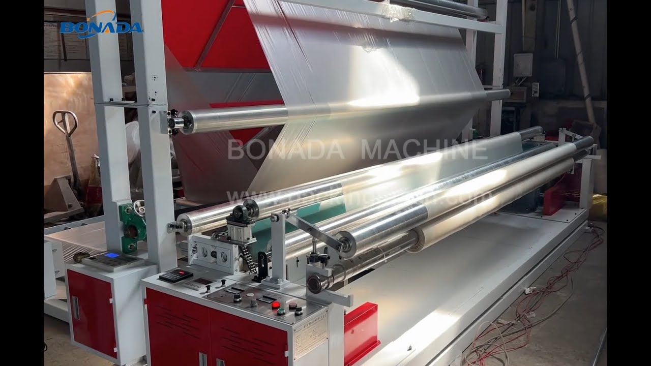 BRW-2000 Plastic Sleeve Film to Sheet Film Unfolding Machine - YouTube