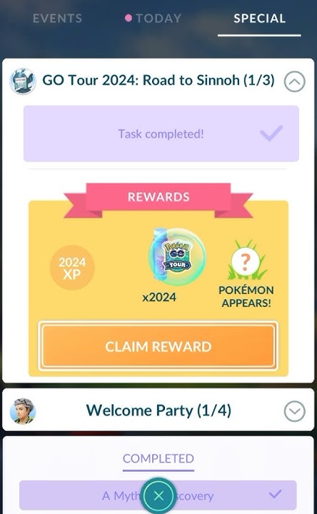 Pokémon GO Tour 2024: Road to Sinnoh Field Research 1/3 - YouTube