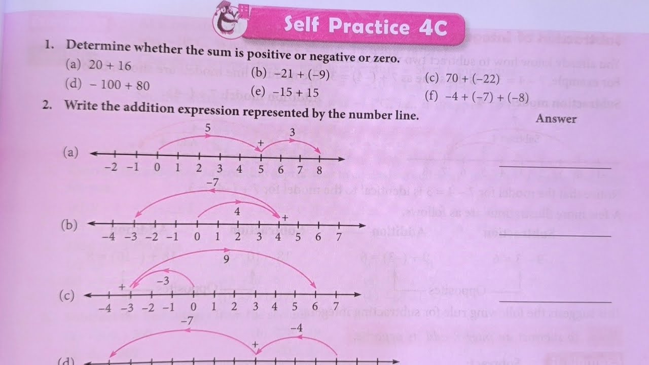 new learning composite maths class 6 self practice 4c| schand maths class 6 ex-4c| integer - YouTube