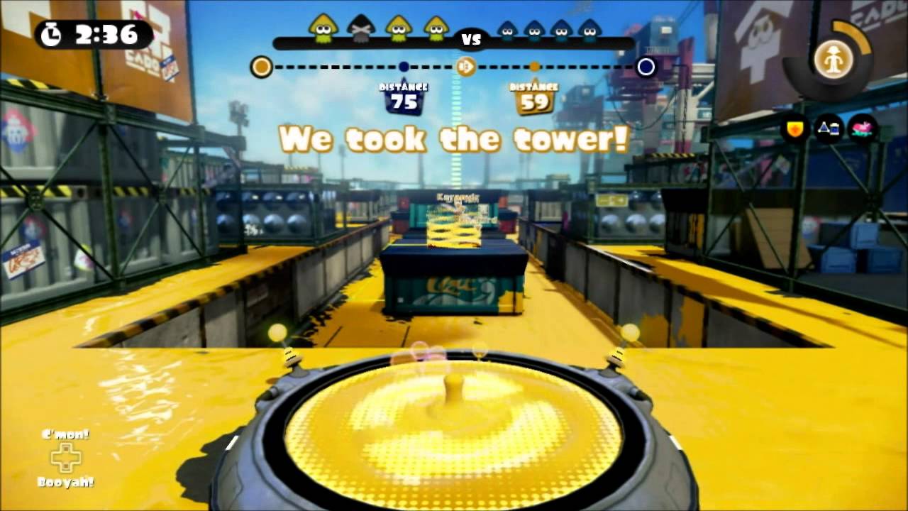 Splatoon - Online Tower Control at Port Mackerel - YouTube