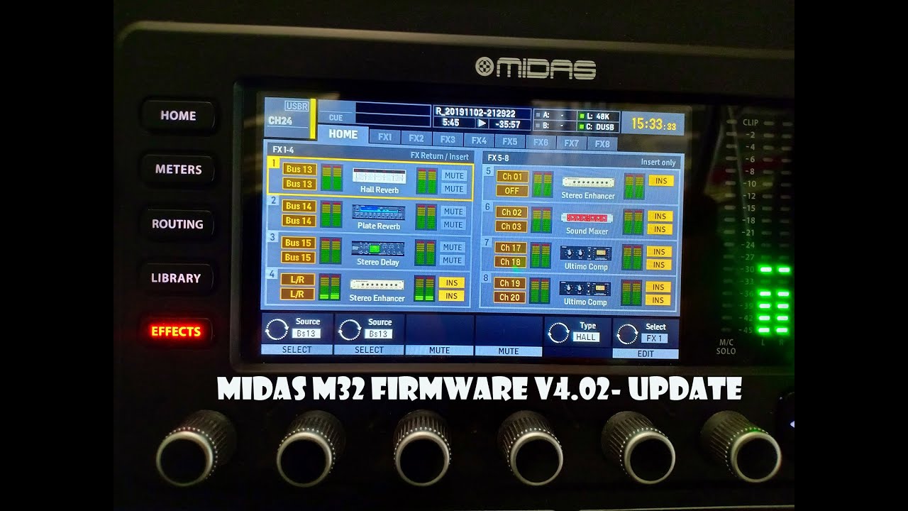 Midas M32R - Firmware v4.02 - Update - YouTube