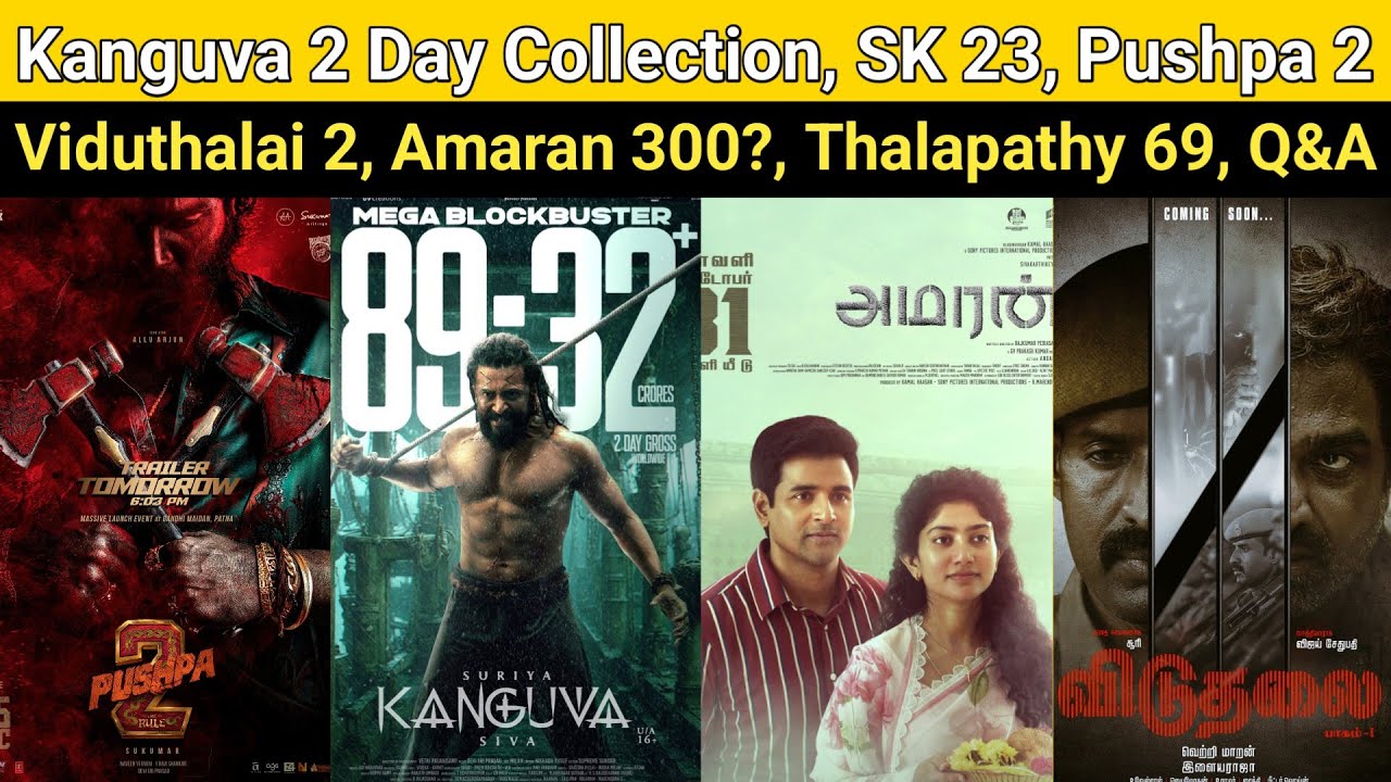 Kanguva 2 Day Collection | SK 23 Shooting, Amaran Collection, Pushpa 2 ...