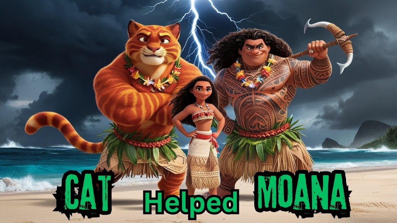 Cat helped Moana😻to save Island🏝️#animation #ai #cat #story #fyp - YouTube