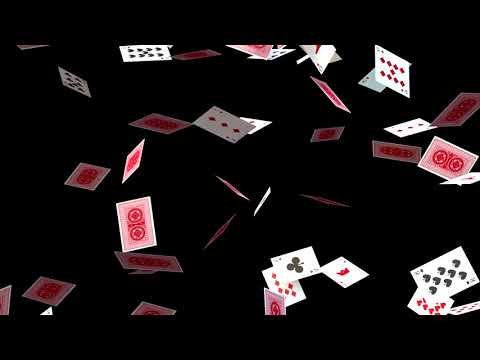 Playing cards falling footage Free download overlay black screen background