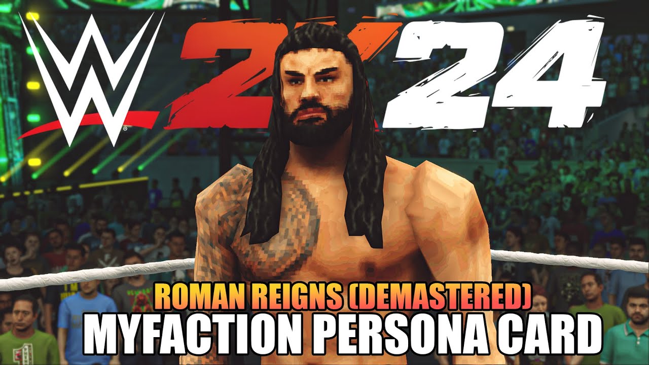 WWE 2K24 - Roman Reigns (Demastered) MyFaction Persona Card Entrance ...