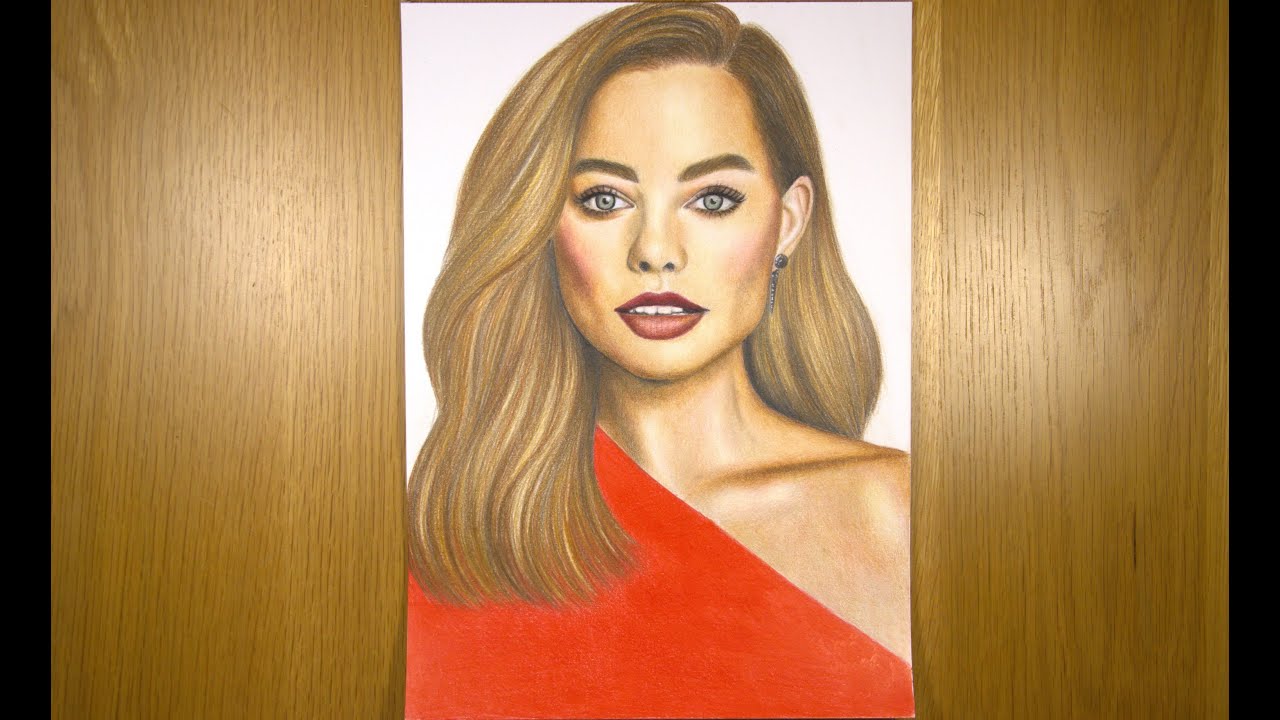 Drawing Margot Robbie - YouTube