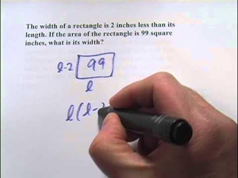 Area and Perimeter Word Problems with Quadratics - YouTube