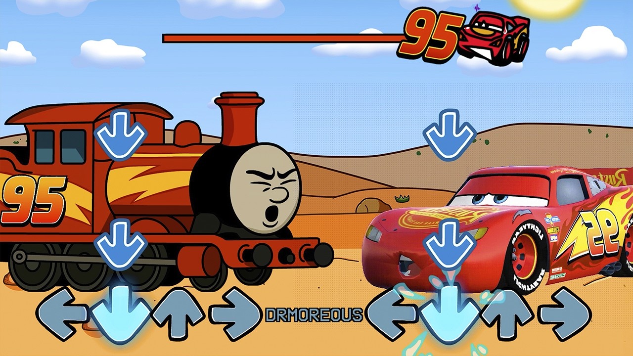 FNF McQueen but he is Train & Mater VS ALL Pibby McQueen (Sliced ...