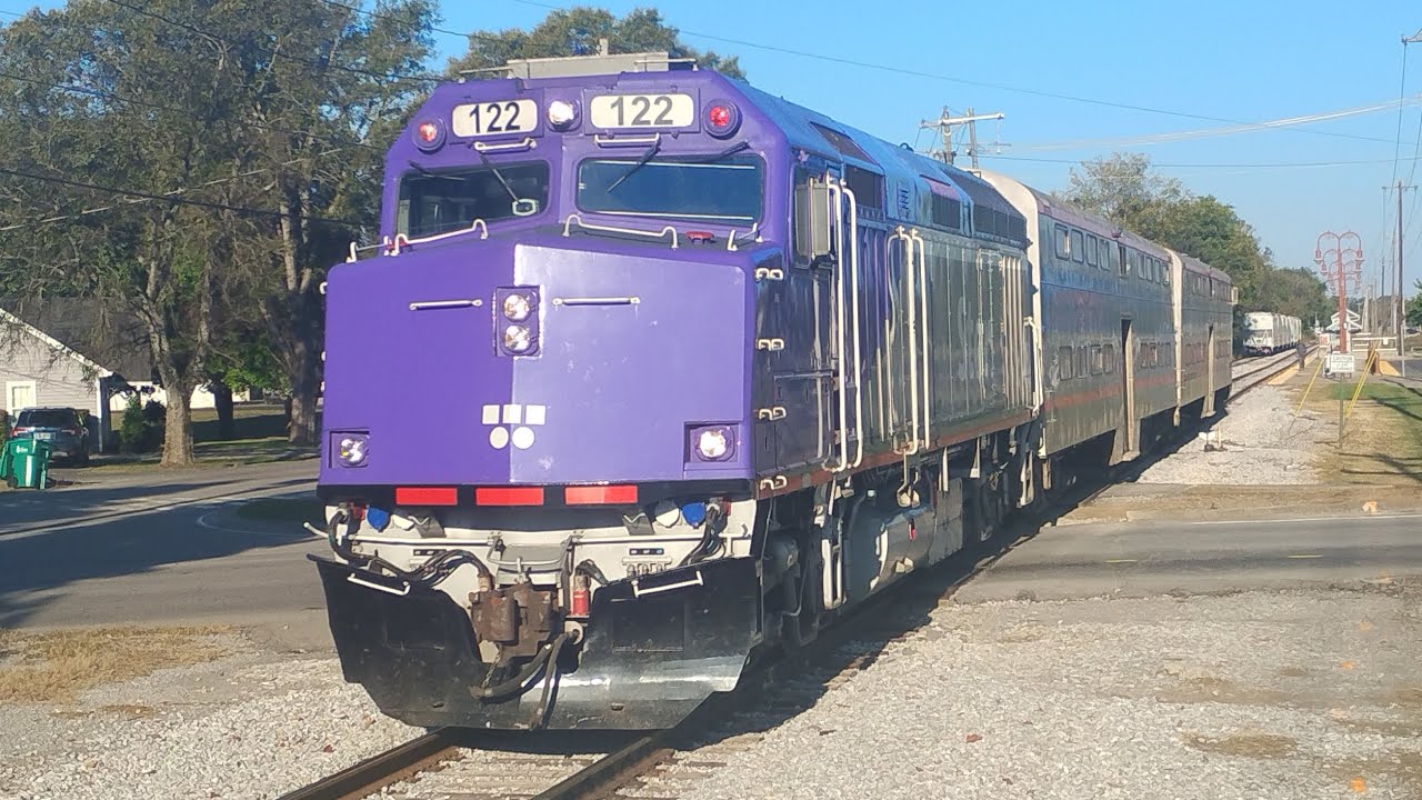 NRTX 122 leads passenger train (with original msc cars) - YouTube