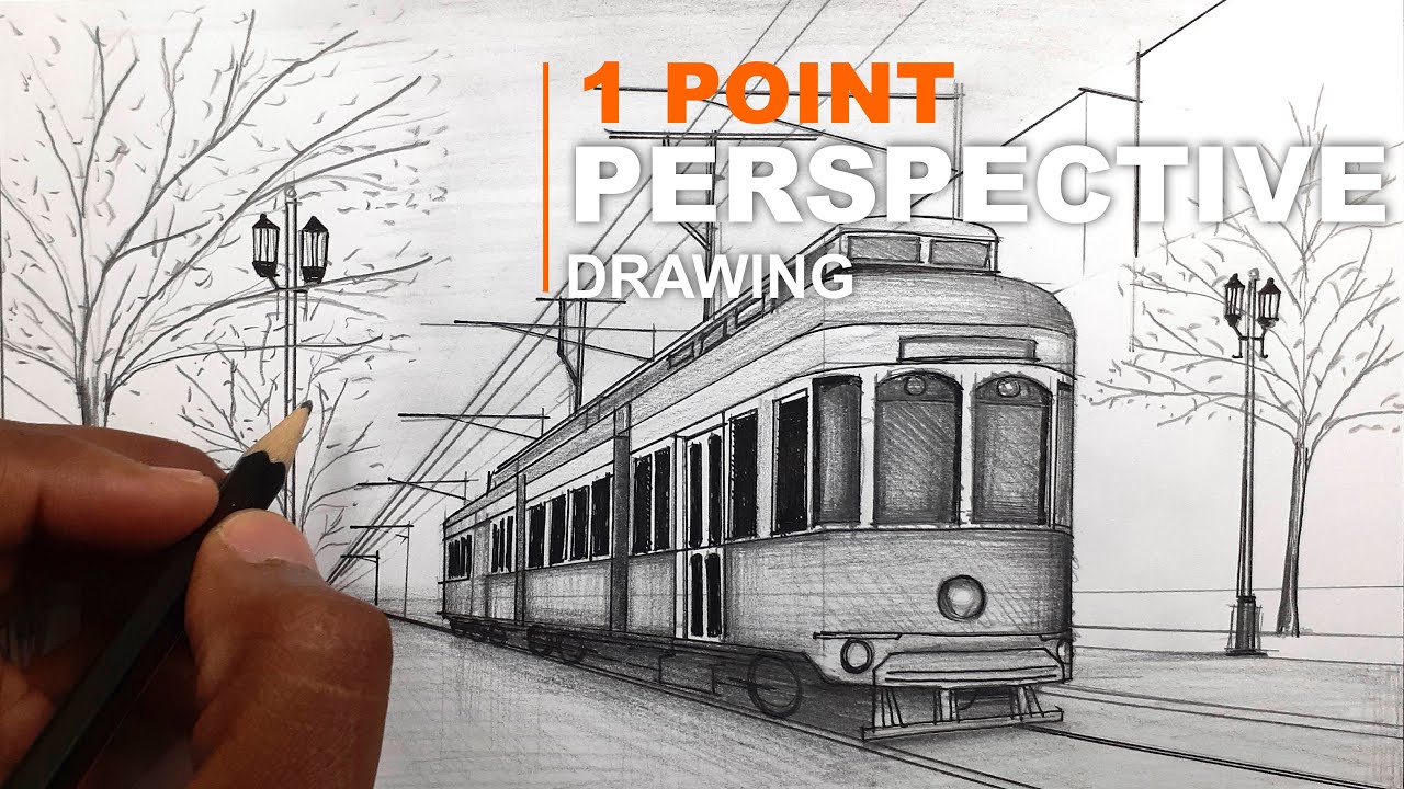 Mastering One-Point Perspective: Draw a Stunning Rail Tram in Minutes ...