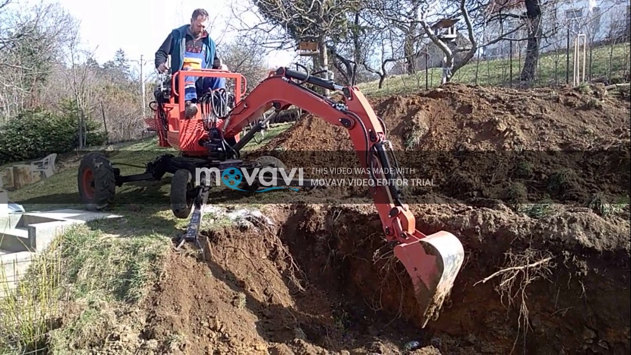 Homemade mini excavator - YouTube