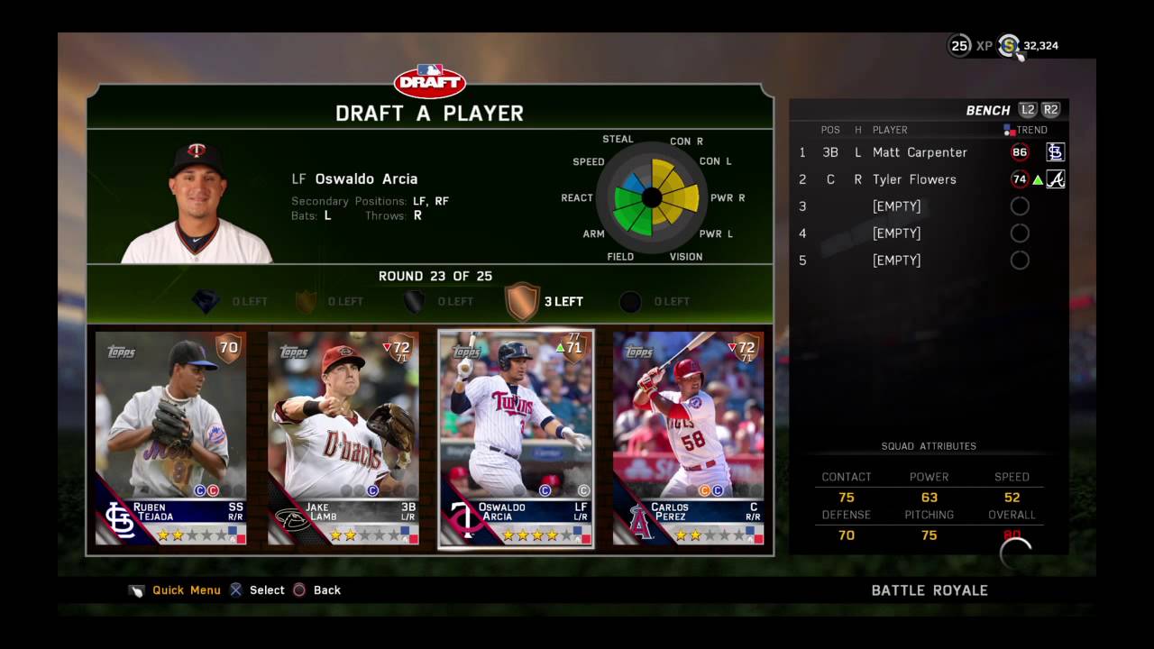 MLB THE SHOW 16 Battle Royal Draft - YouTube