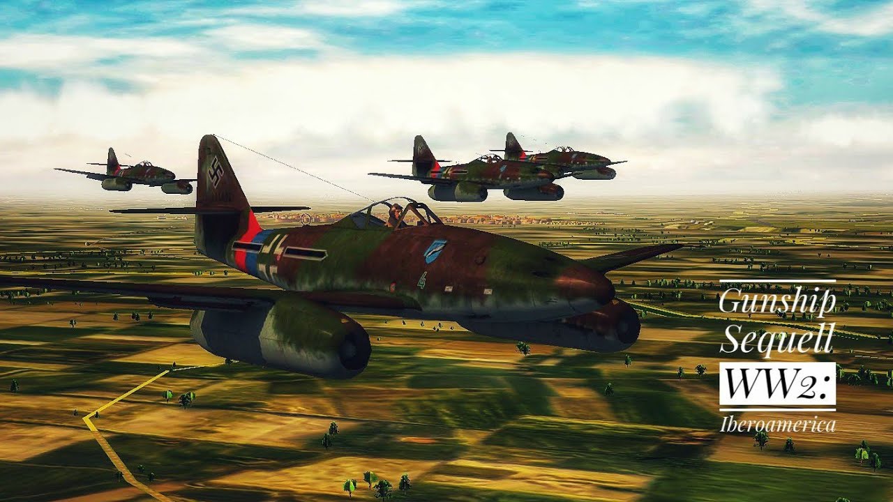 Gunship Sequel:WW2 vuelo en formación con el Me 262 6 FW 190A8. # ...