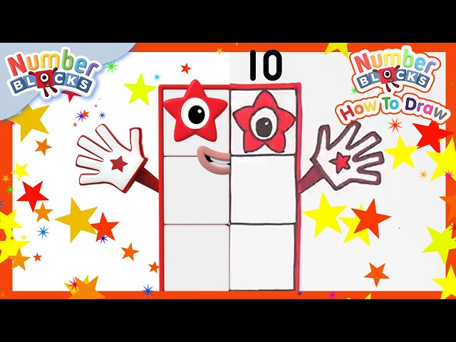 How to draw Numberblock Ten | Drawing Tutorial for Kids | Learn to ...