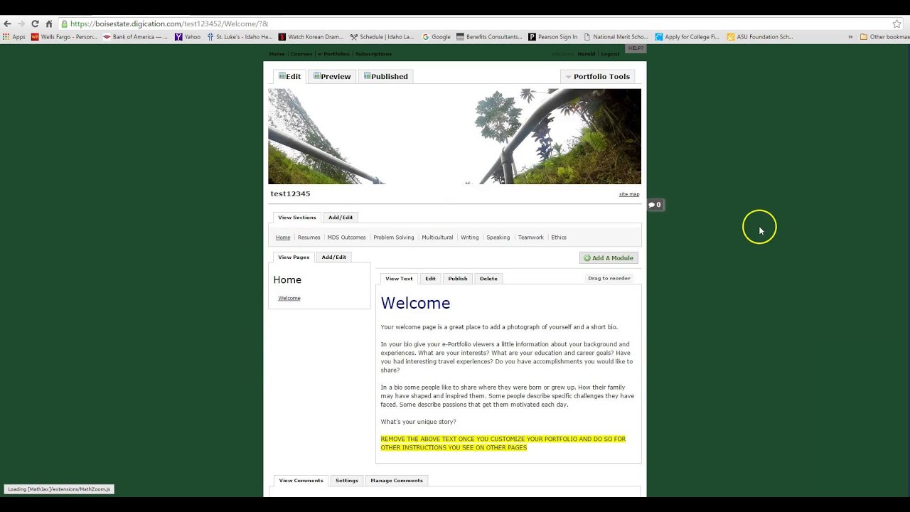 Creating an ePortfolio in Digication - YouTube
