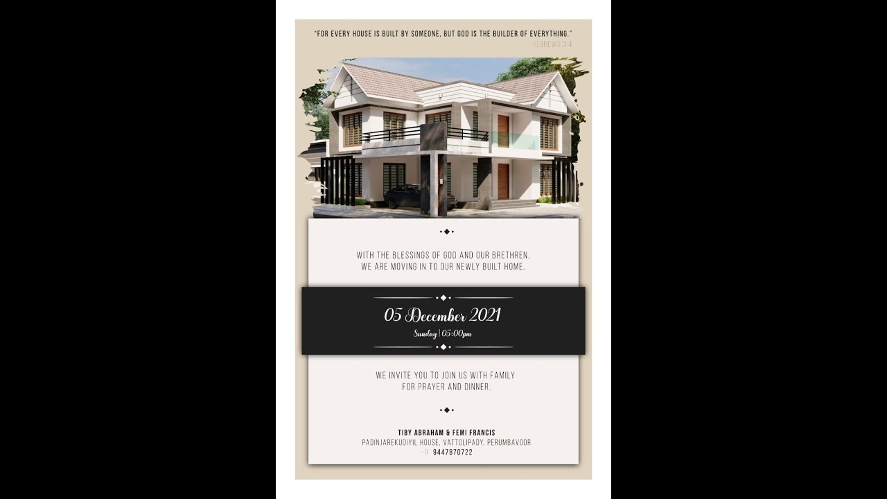 HOUSE WARMING CEREMONY | TIBY ABRAHAM & FEMI FRANCIS | PADINJAREKUDIYIL ...