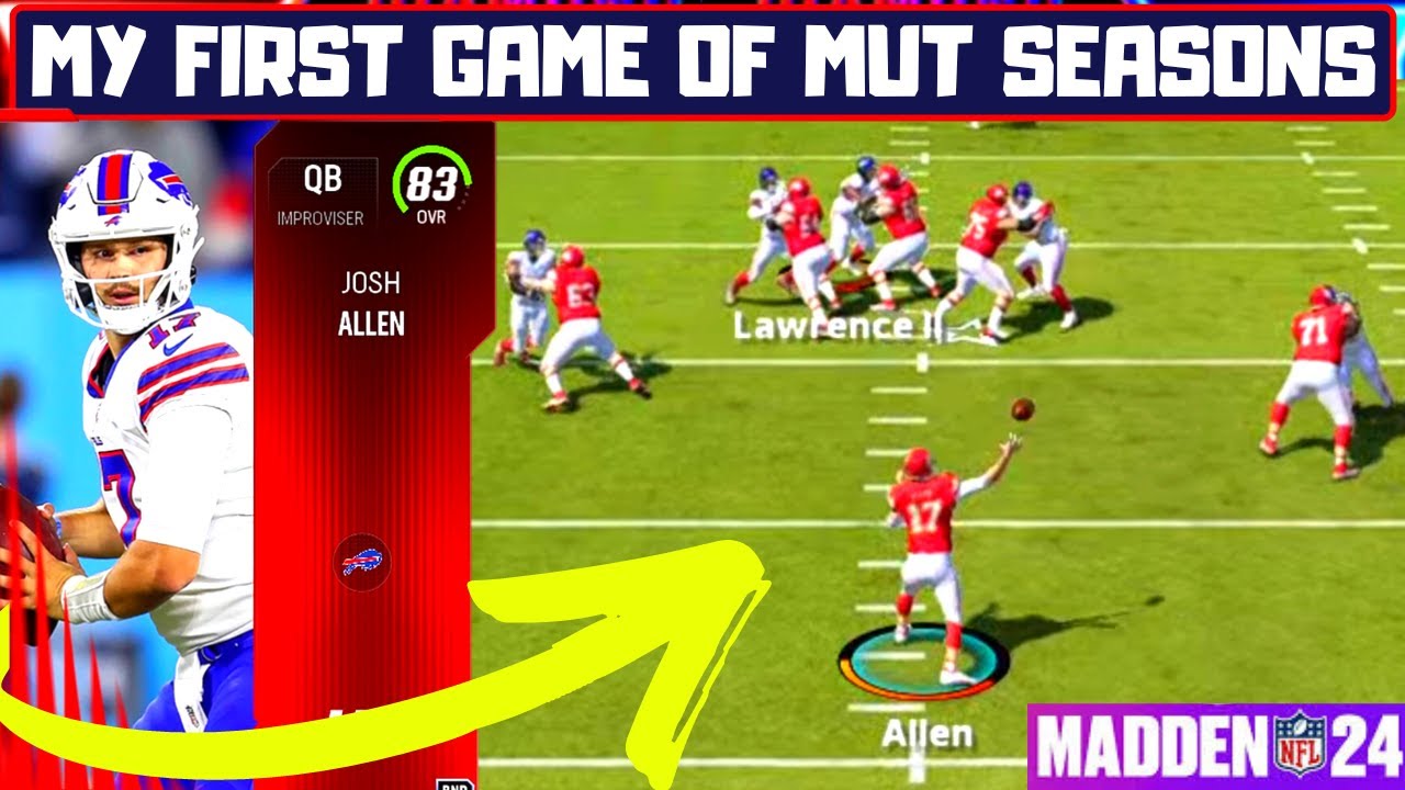 I dominated in MY FIRST GAME of MUT SEASONS! Madden 24 - YouTube