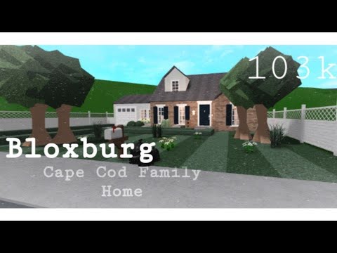 Bloxburg speed build | Cape cod aesthetic Roblox house - YouTube