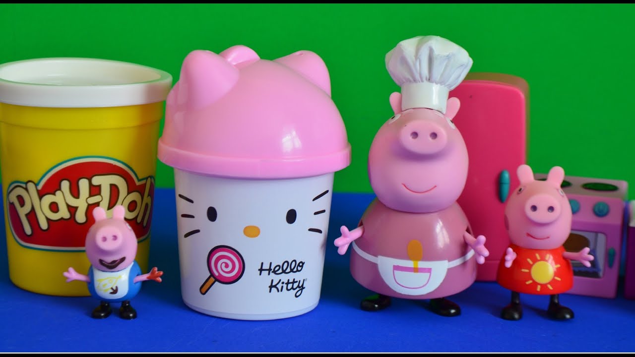 Play-doh Hello Kitty Peppa pig full episode Gorge pig Grandma Pig ...