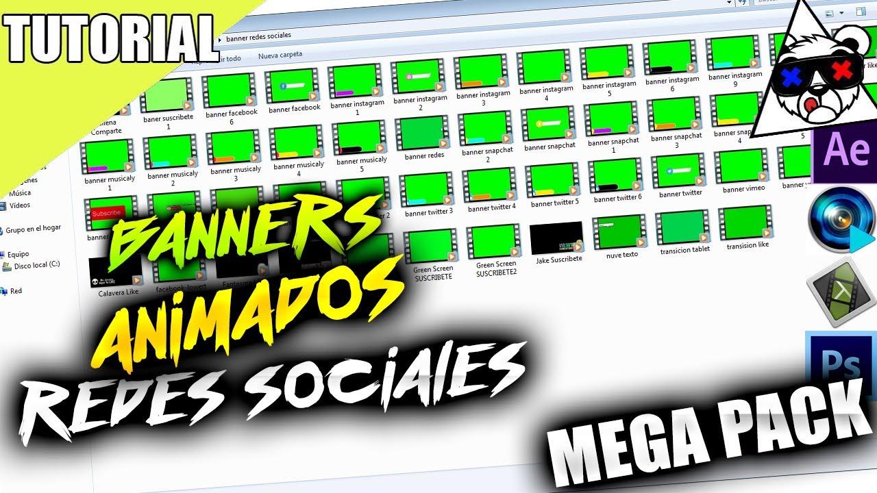 #5|PACK Banners Animados Editables |Redes Sociales,suscribete|Sony ...