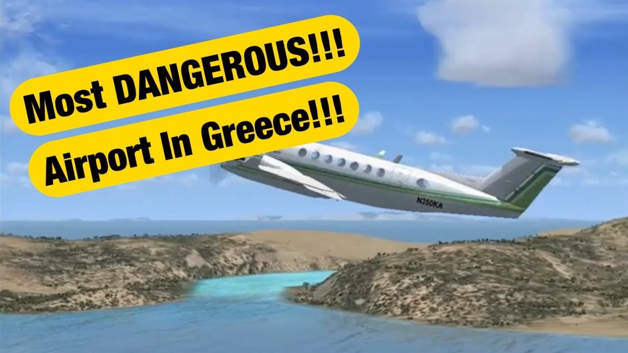 DANGEROUS Greek Island Airport With Cliff Behind Runway - Astypalaia ...