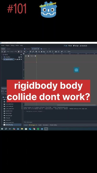 Rigidbody 2D on body entered not working? - Godot Til 101 - YouTube