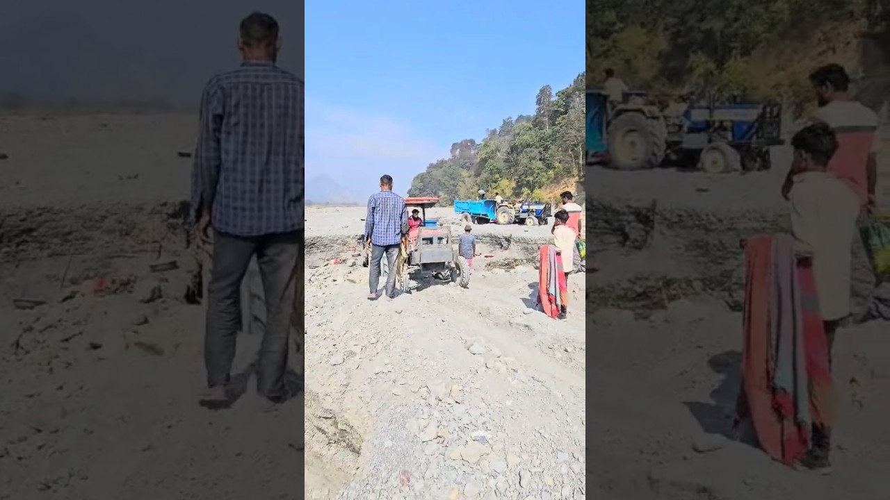 Tractor trawley loading gravels #junglelife #tractorlover #feedshorts ...