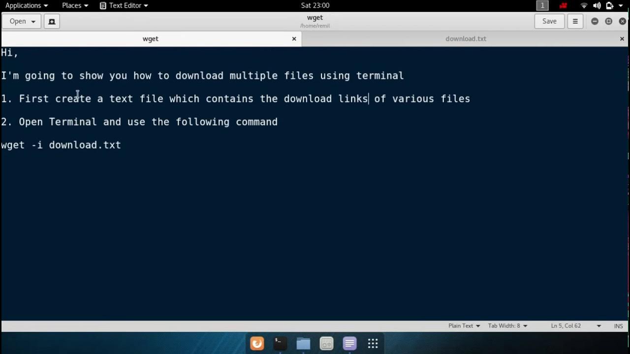 Download multiple files using terminal - YouTube