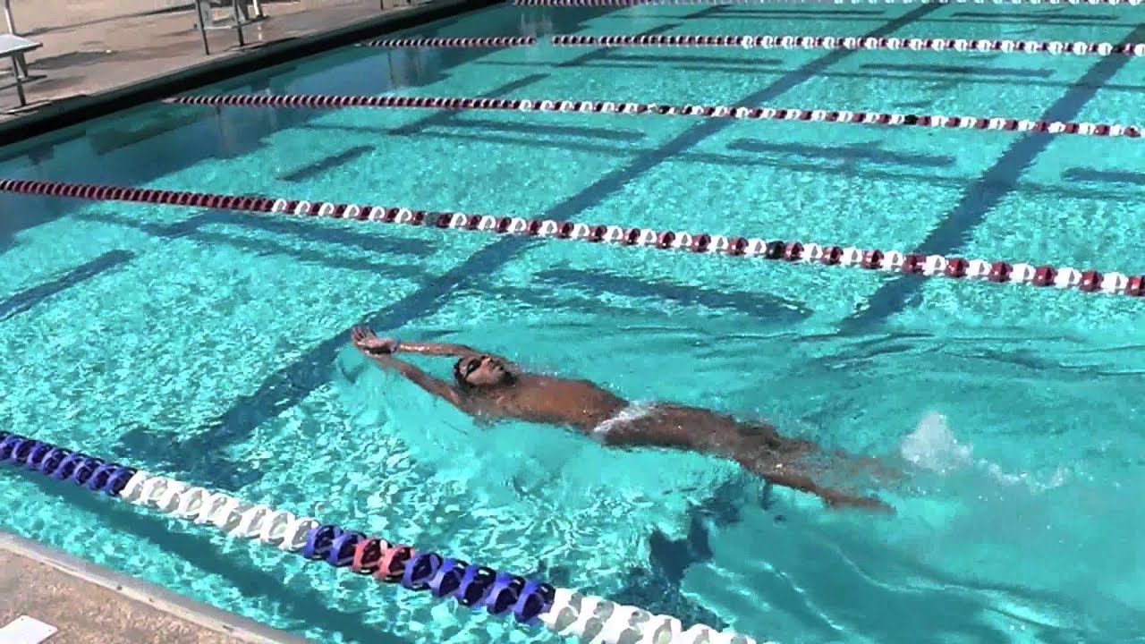 Flutter kick on back - YouTube