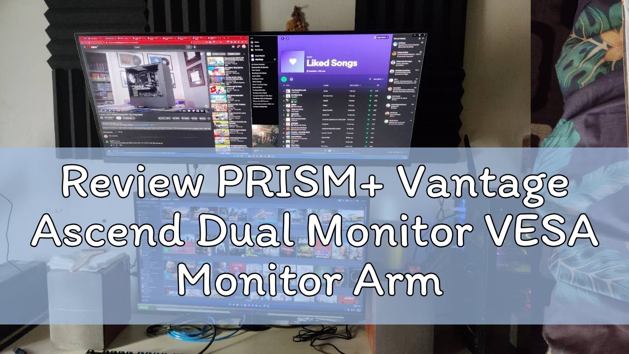 Review PRISM+ Vantage Ascend Dual Monitor VESA Monitor Arm - YouTube