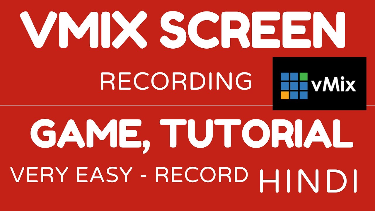 How to record your screen in vMix Screen Recording Desktop capture game ...