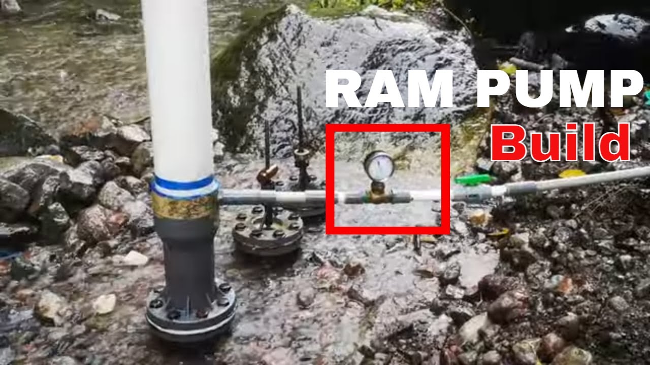 Membuat bendungan dan pondasi Pompa Ram | Pompa air tanpa listrik - YouTube