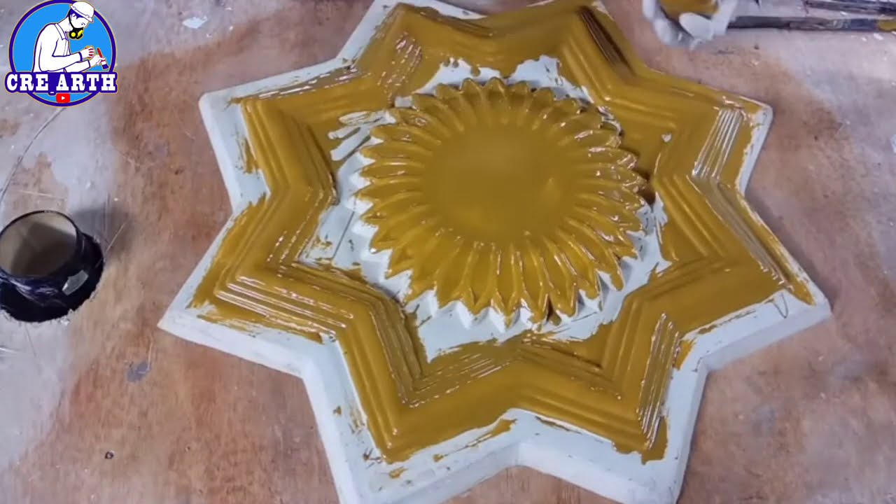 Star ceiling medallion mold making #Fiberglass_Mold - YouTube