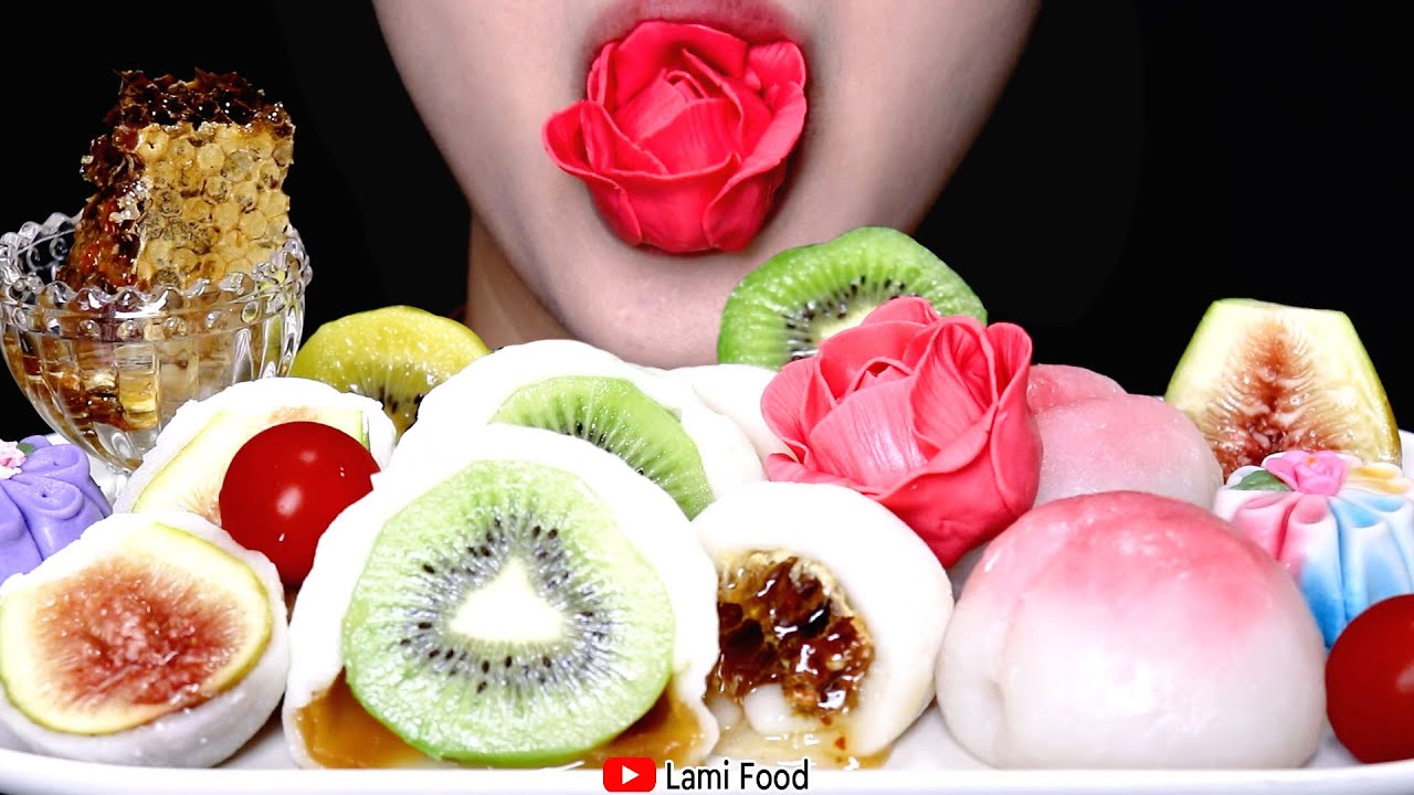 はちみつもち | 咀嚼音 | もち ASMR | フルーツ餅 ASMR | WAGASHI ASMR MOCHI | 音フェチに 食べ物 ...