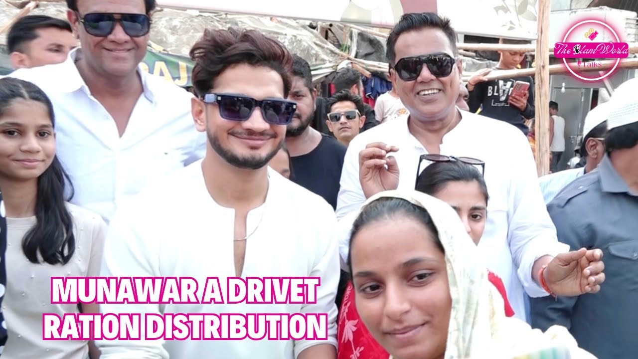 Munawar Faruqui Attends Ration Distribution Drive - YouTube