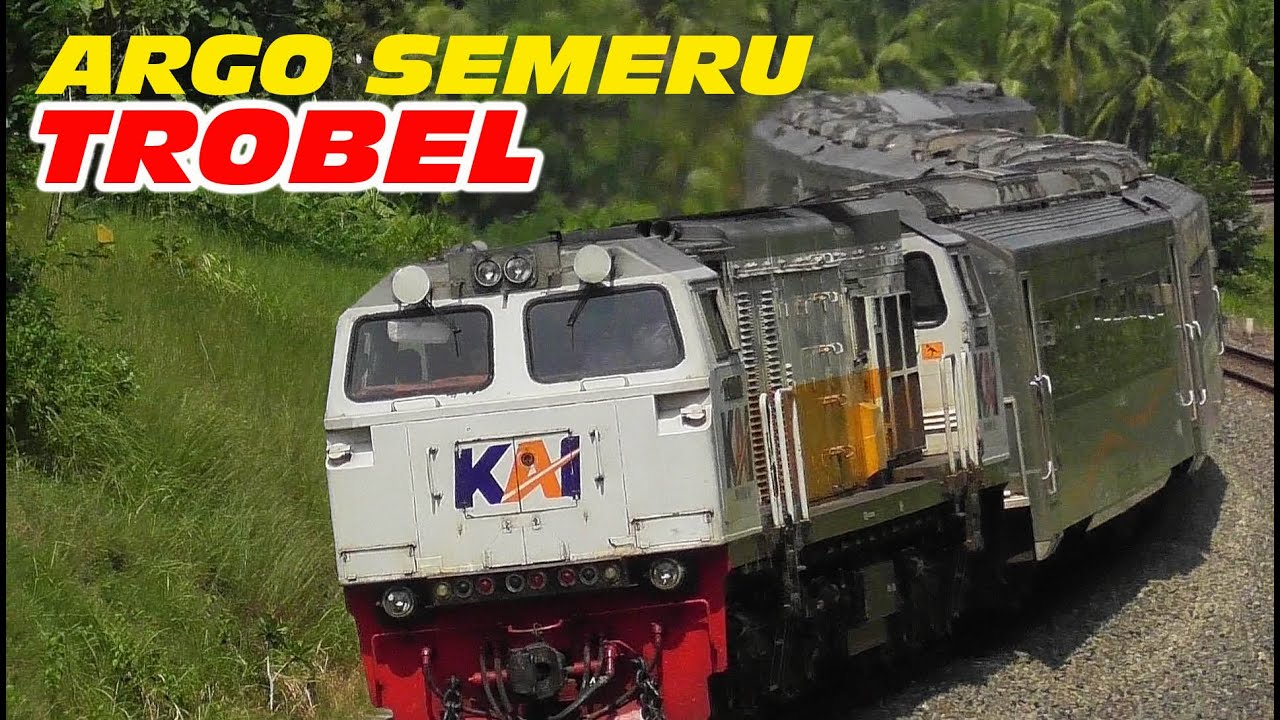 TERKEJUT MELIHAT ARGO SEMERU KEPAYAHAN MELINTAS di kelok Mertan karena Loko CC2061318 loss power ...