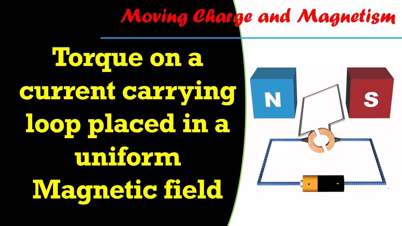 Torque on Current Loop | Torque on a current loop in a uniform magnetic ...