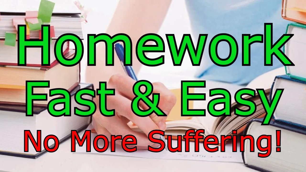 The 4 Secrets to Making Your Homework Really Easy - YouTube