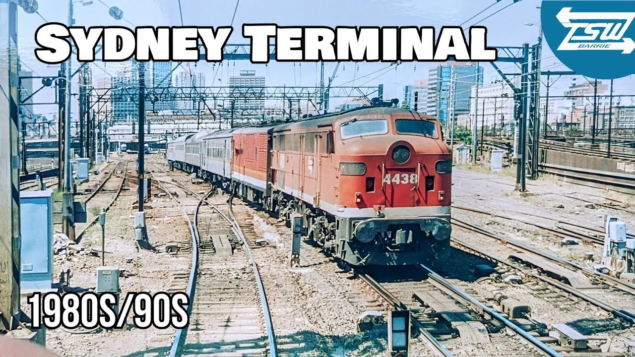 Still photo montage train spotting at Sydney Central station late 80s ...