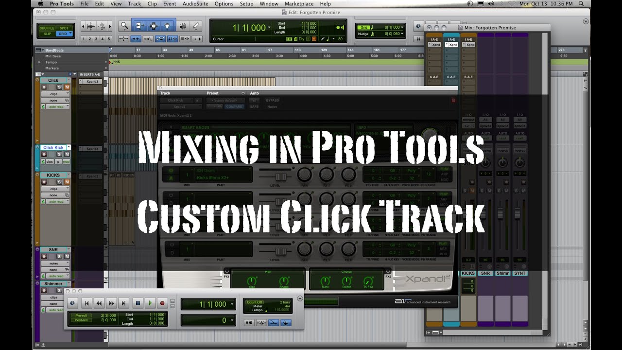 Pro Tools Lesson • Custom Click Track • Xpand2 Tutorial - YouTube