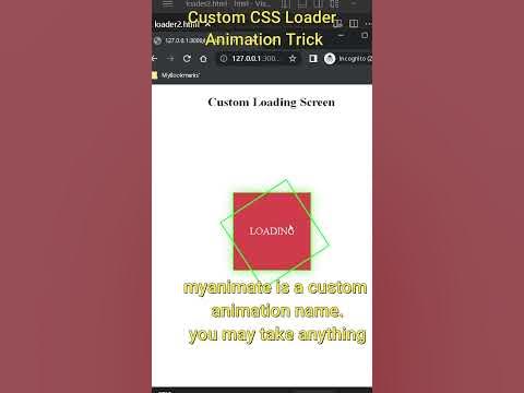 CSS Custom Loading Screen Animation. #shorts #loader #viral #javascript ...