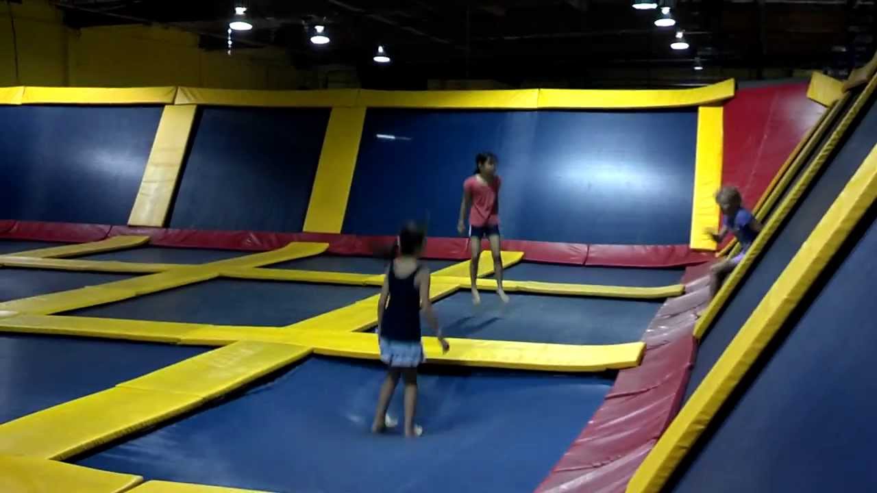 Jumping around at Sky High Sports - YouTube