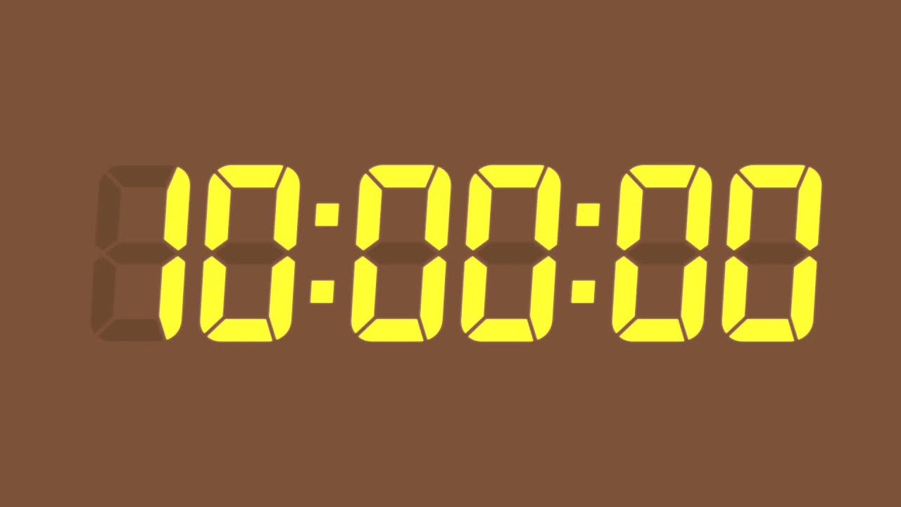 10 Hour Digital Countdown Timer | Amber Digits | Rich Chocolate Brown ...