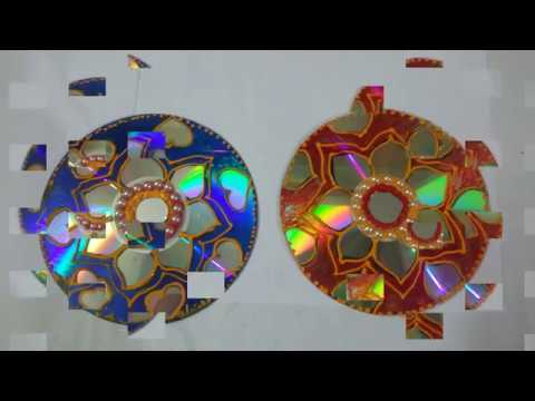 DIY CD Reuse|How to make Paint on CD|Best out of waste CD ART|Art&craft ...